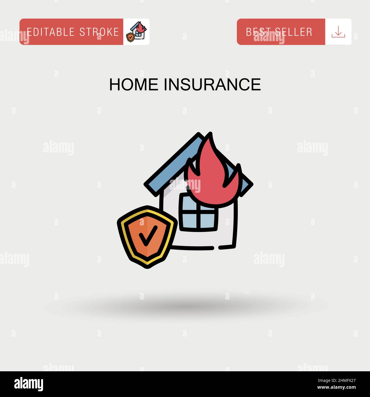 Home insurance Simple vector icon Stock Vector Image & Art - Alamy