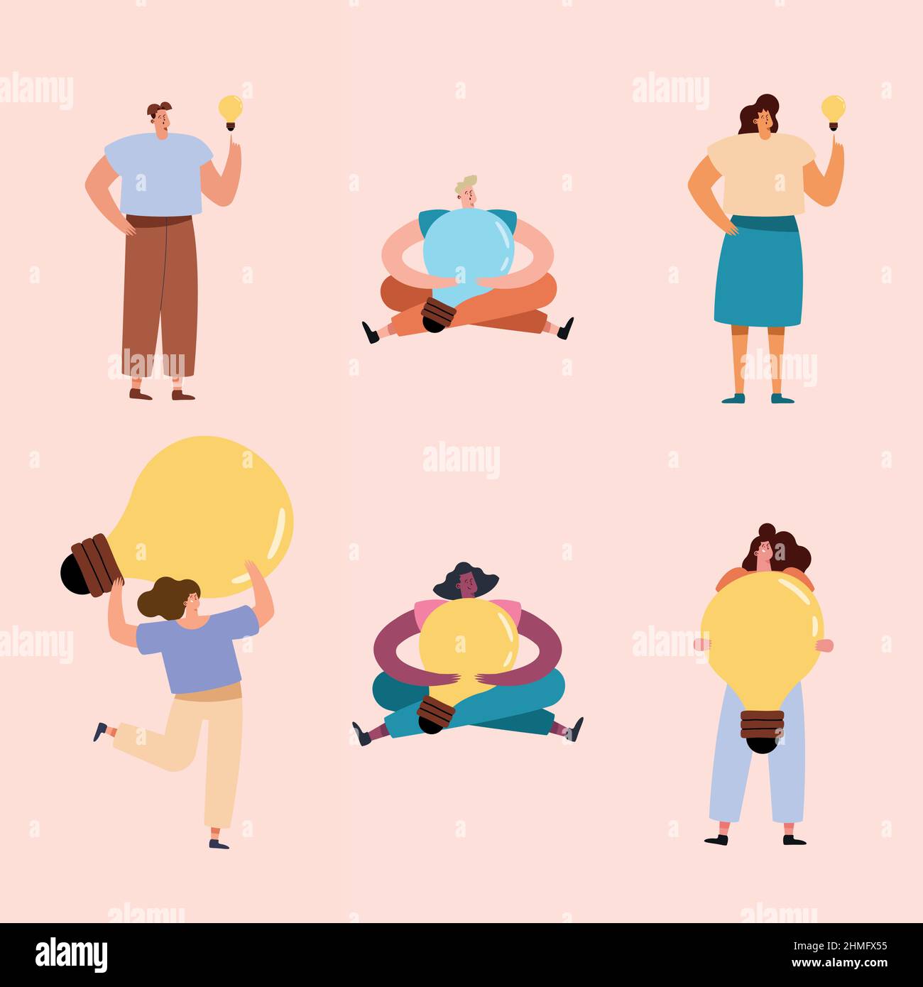 six persons and ideas characters Stock Vector Image & Art - Alamy