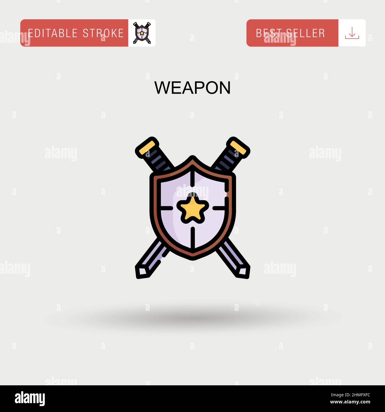 Weapon Simple vector icon Stock Vector Image & Art - Alamy