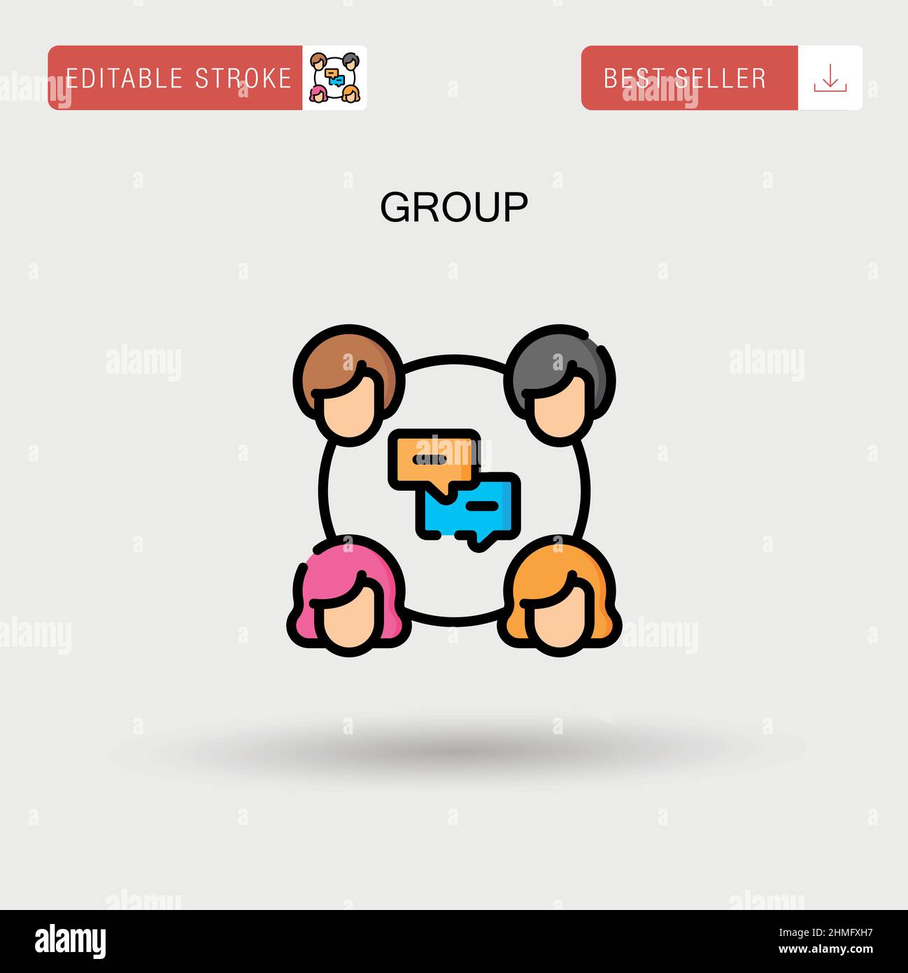 Group Simple vector icon Stock Vector Image & Art - Alamy