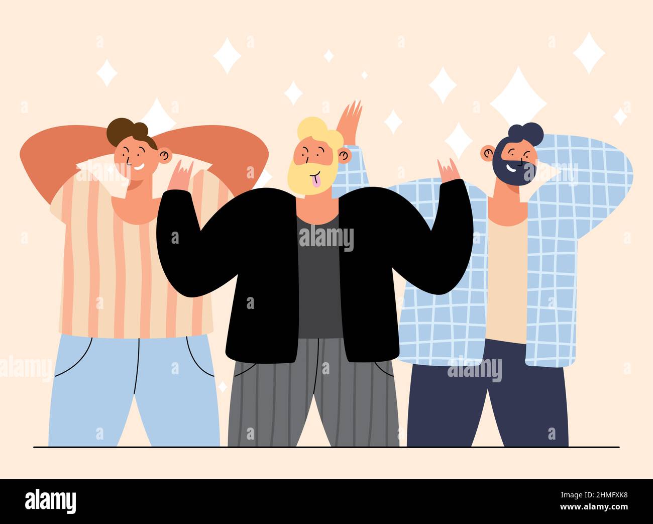Bearded man face relaxing Stock Vector Images - Alamy