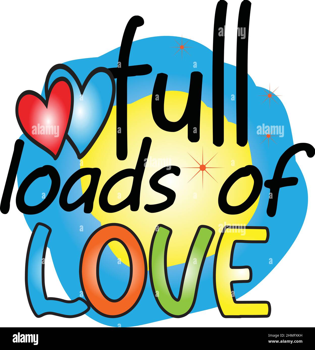 Love you loads Stock Vector Images - Alamy