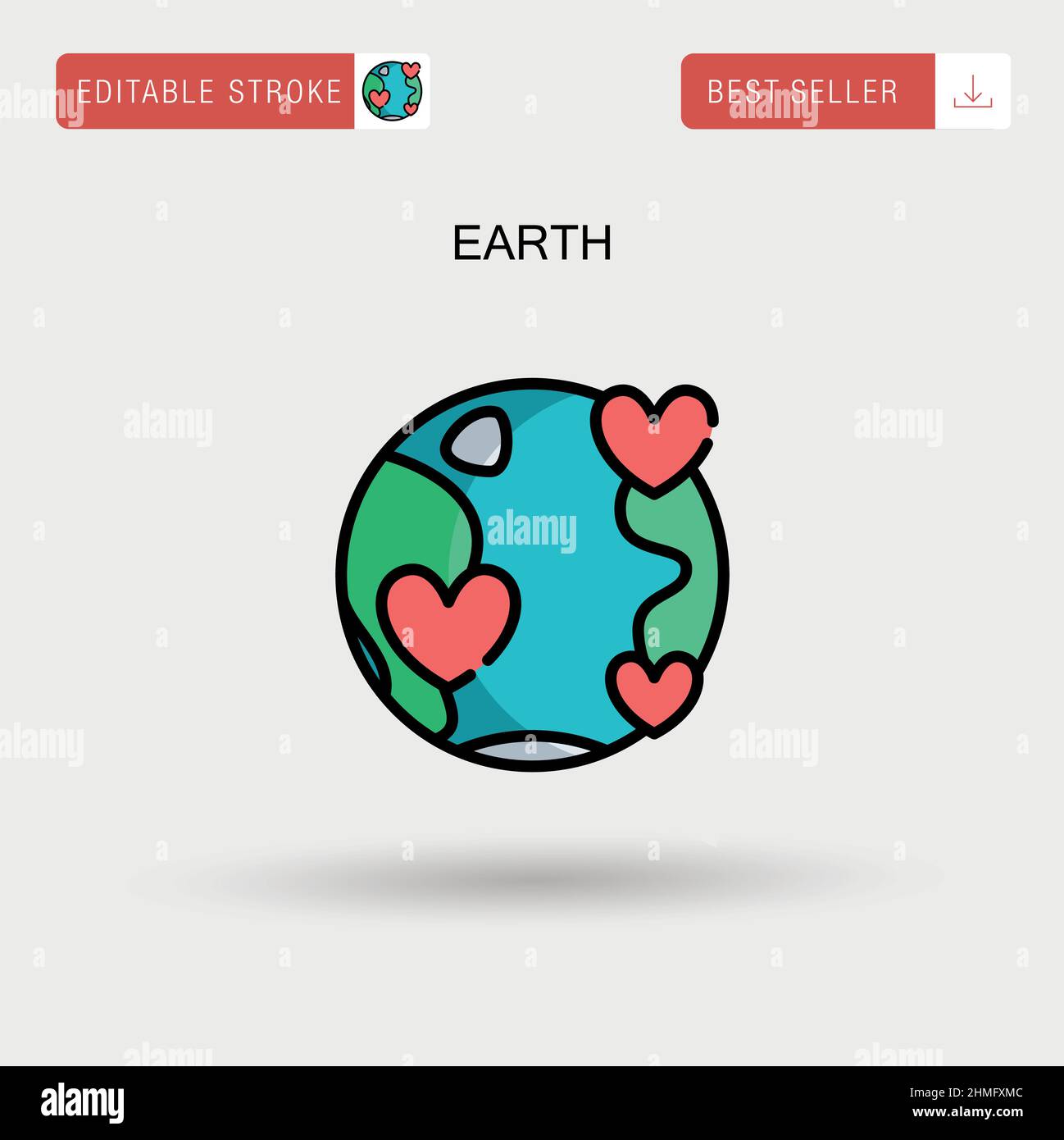 Earth Simple vector icon Stock Vector Image & Art - Alamy