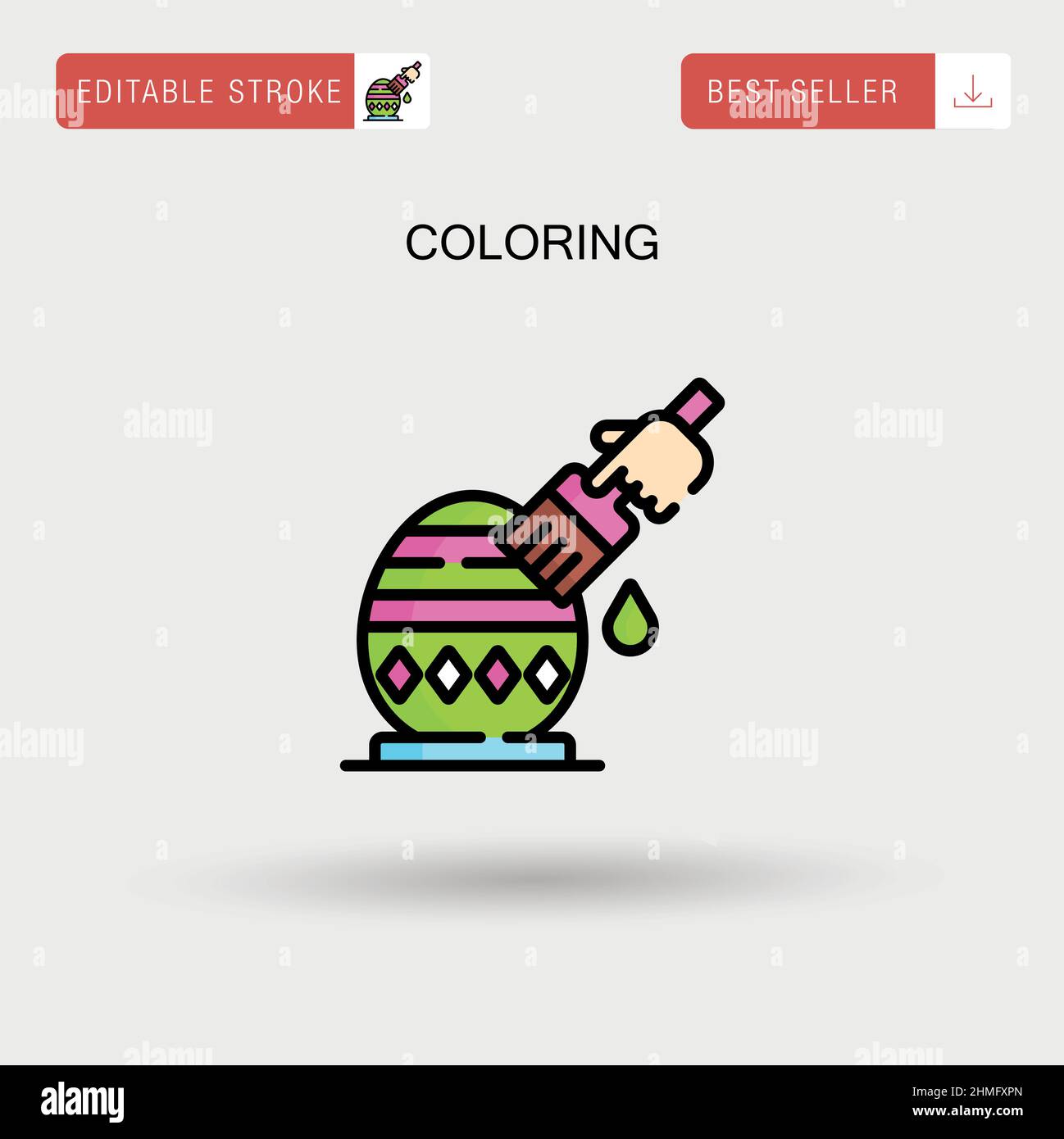 Coloring Simple vector icon Stock Vector Image & Art - Alamy