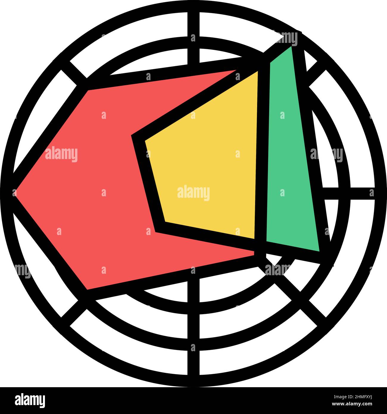 radar chart color icon vector illustration Stock Vector Image & Art - Alamy