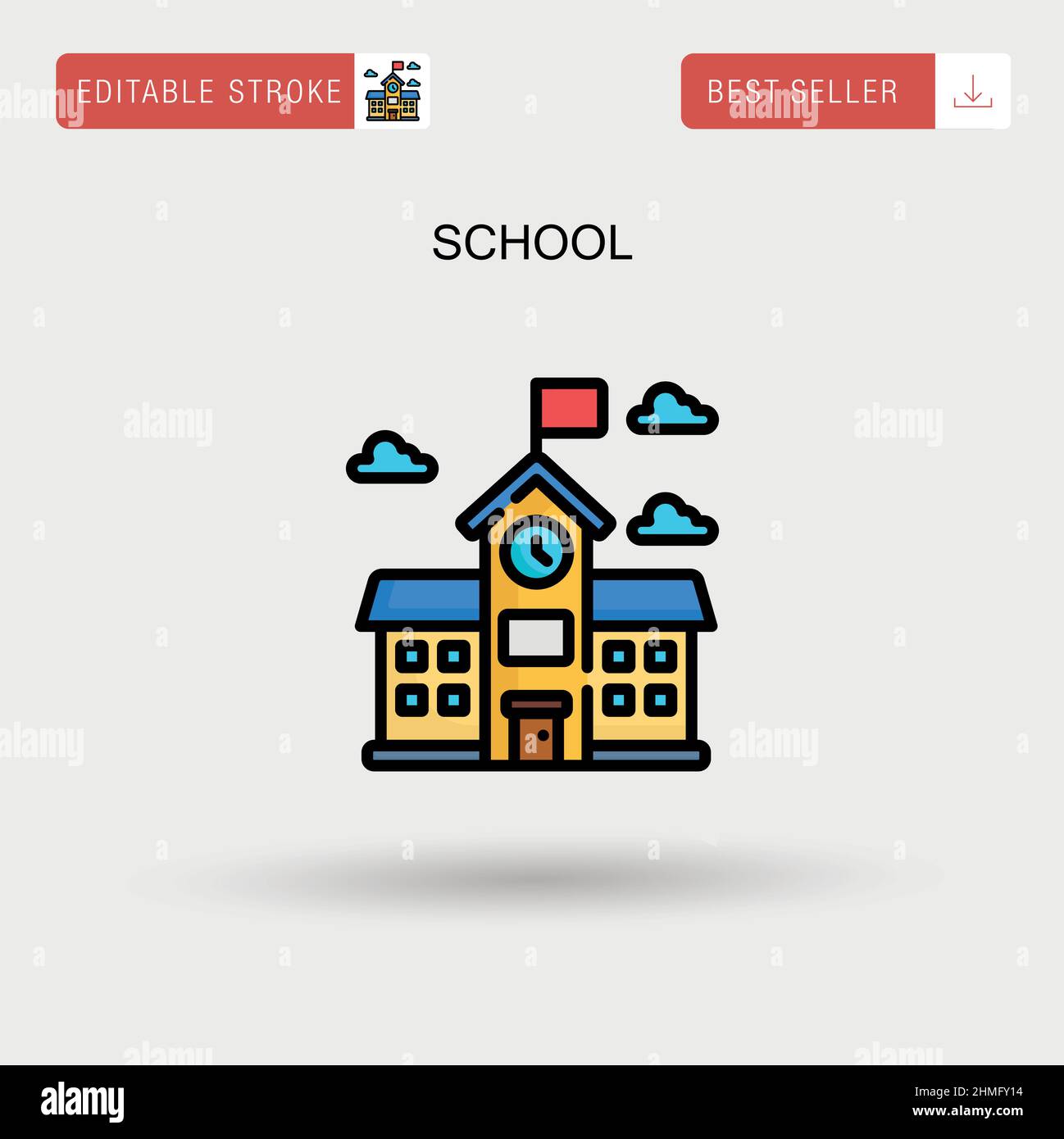 School Simple vector icon Stock Vector Image & Art - Alamy
