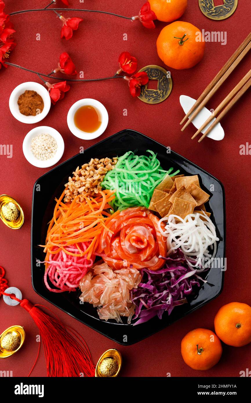 Chinese New Year Lou Sang æ žç”Ÿ Yusheng Traditional Food Celebration ...