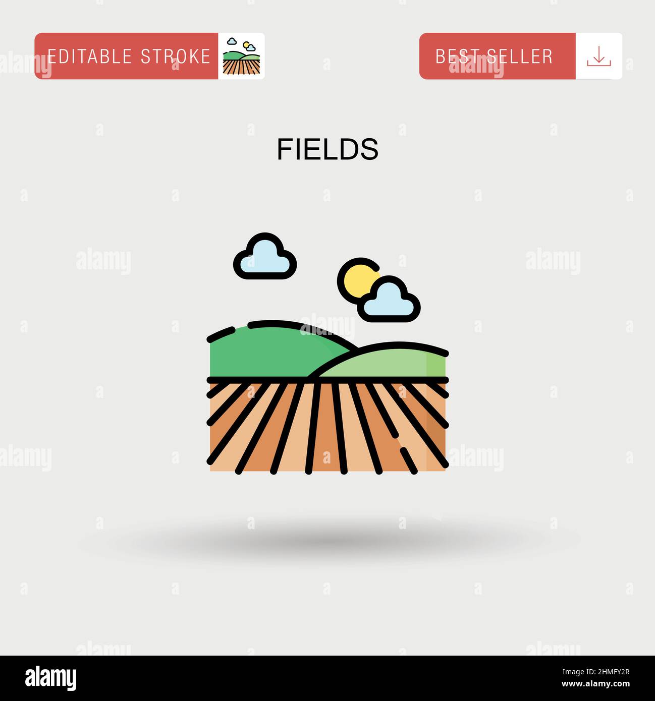 Farm fields agriculture crop Stock Vector Images - Alamy