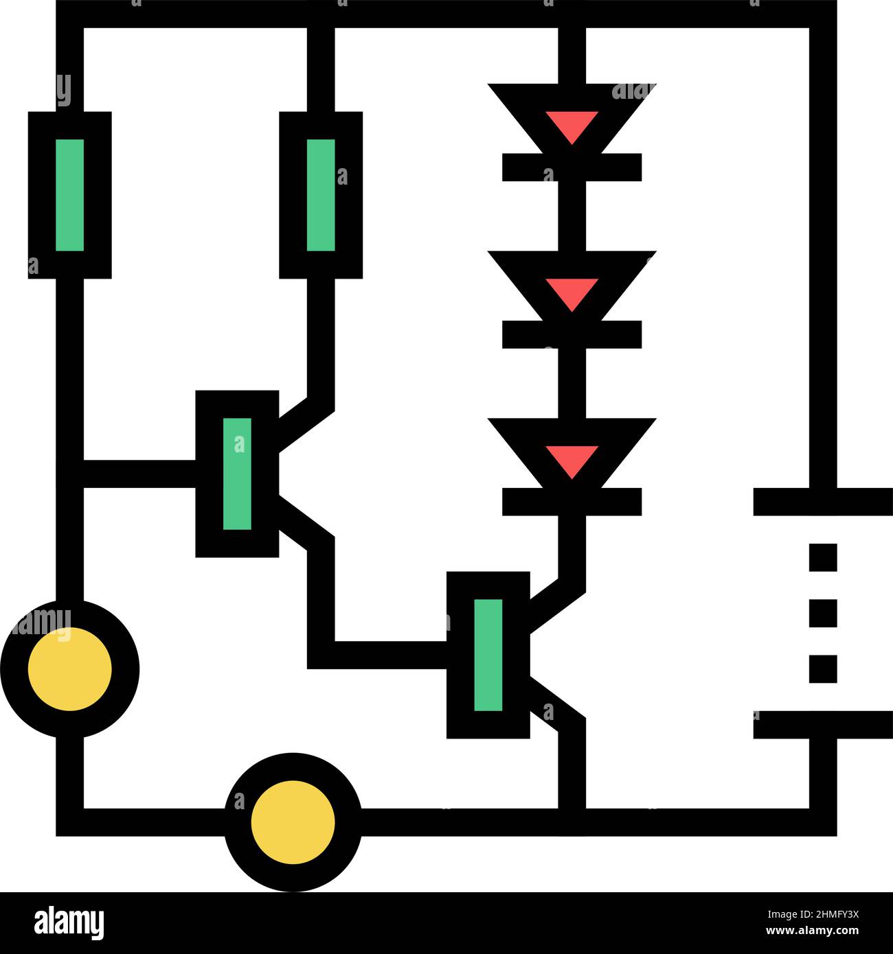 circuit diagram color icon vector illustration Stock Vector Image & Art ...