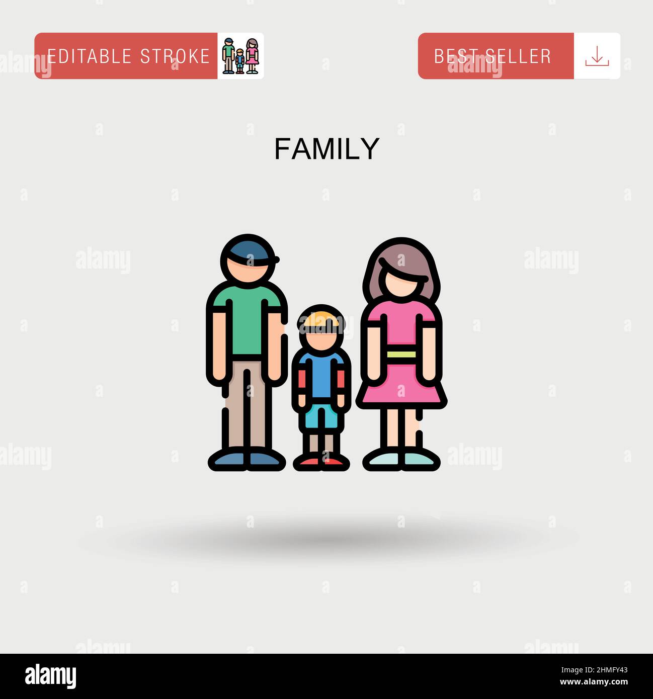 Family Simple vector icon Stock Vector Image & Art - Alamy