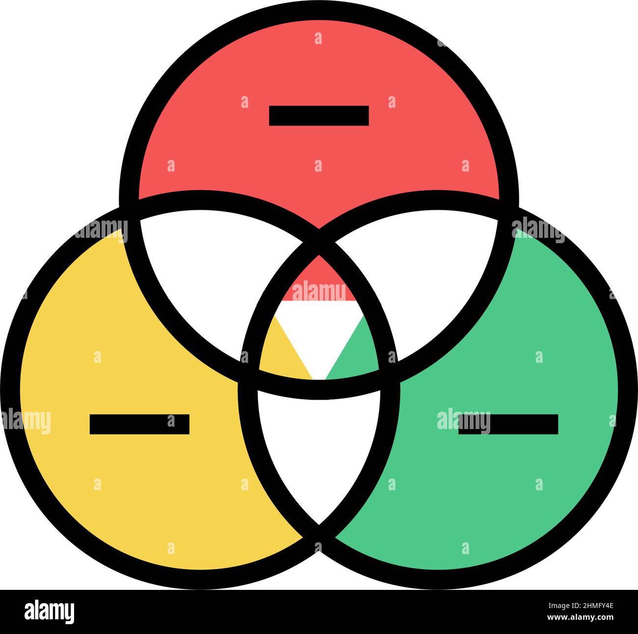 venn diagram color icon vector illustration Stock Vector Image & Art ...