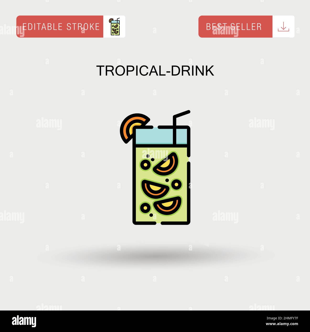 Tropical-drink Simple vector icon Stock Vector Image & Art - Alamy