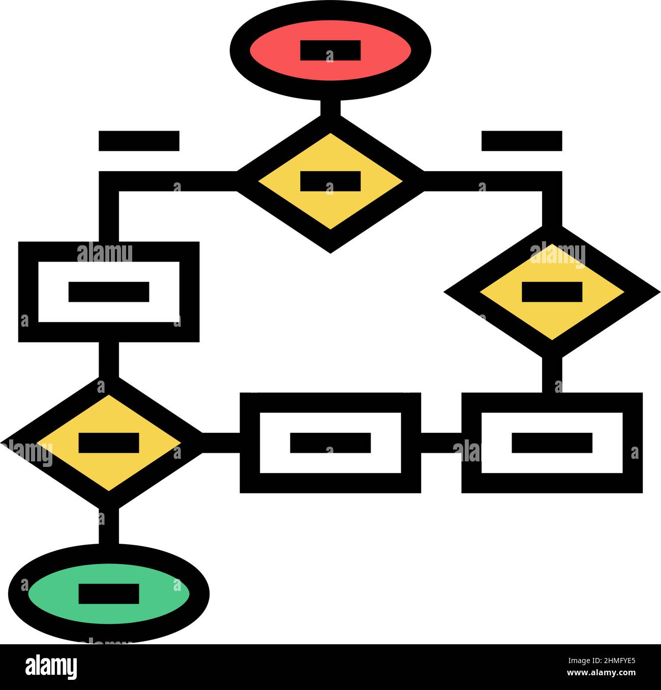 flow chart color icon vector illustration Stock Vector Image & Art - Alamy
