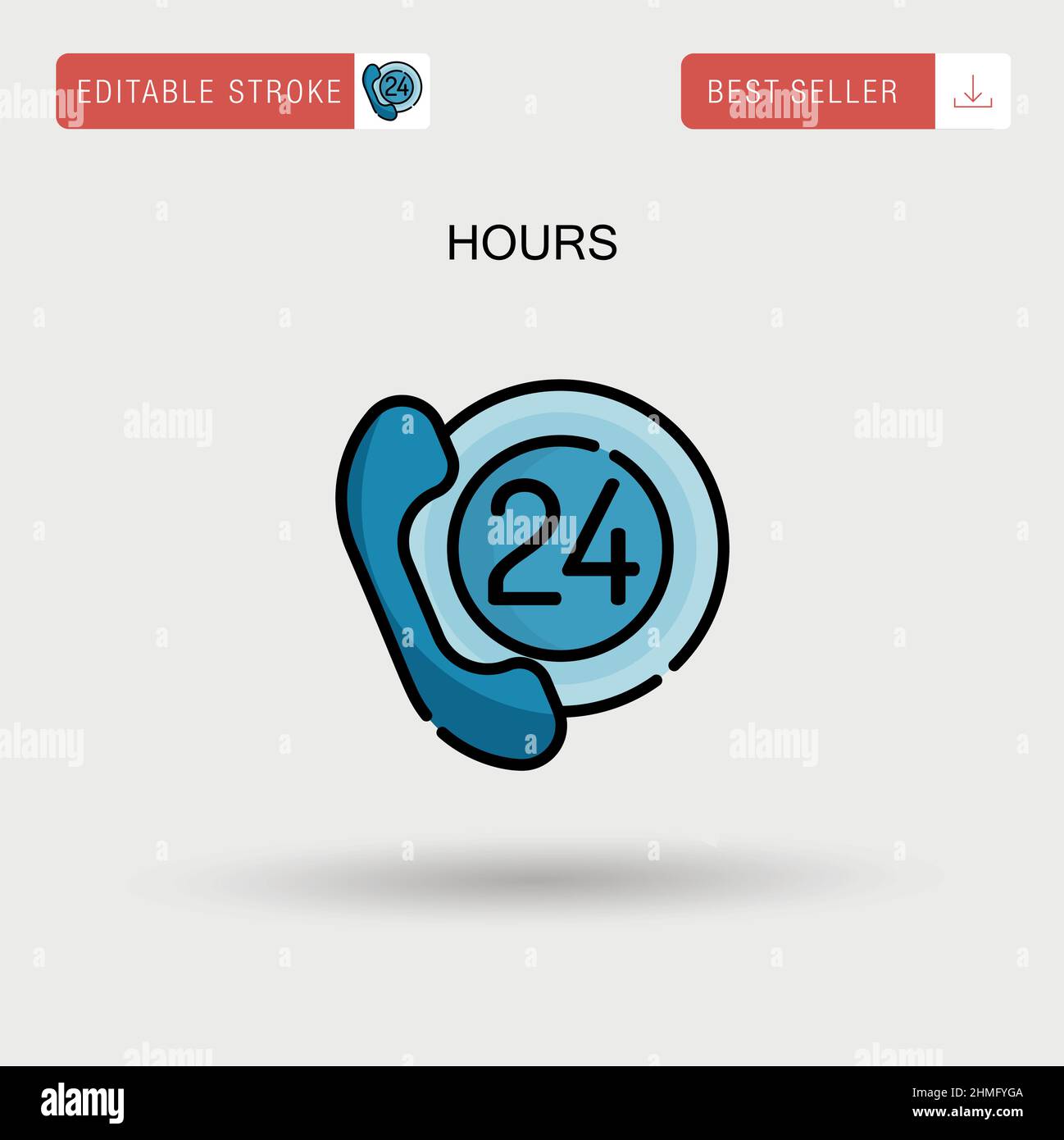 Hours Simple vector icon Stock Vector Image & Art - Alamy