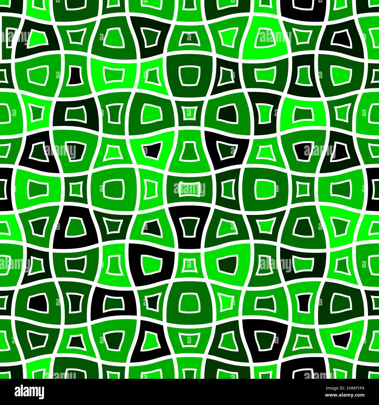 Checkered background with deformed squares. Abstract banner with ...