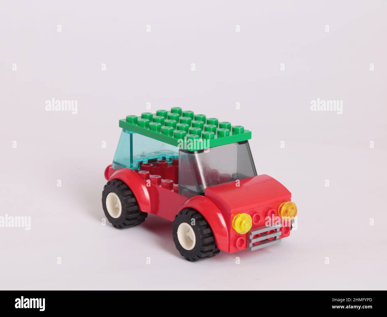 little red car create from brick. Kids love to play it Stock Photo - Alamy