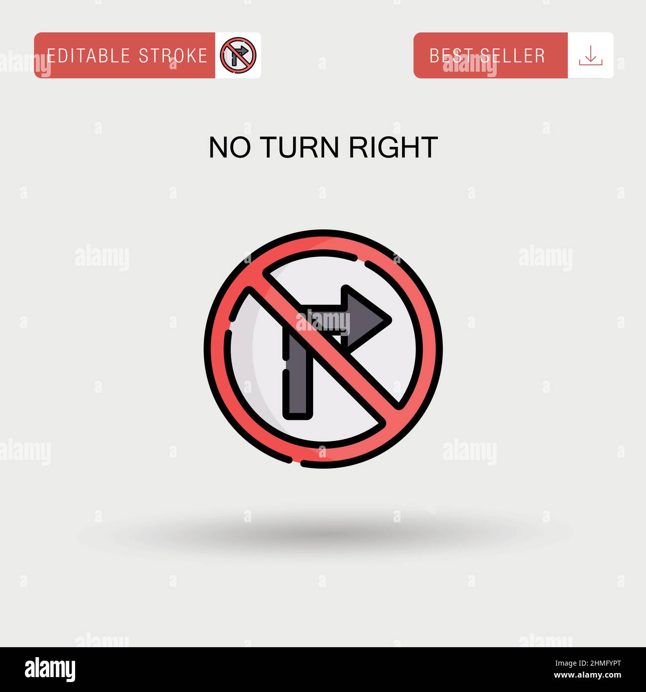 No right turn symbol Stock Vector Images - Alamy