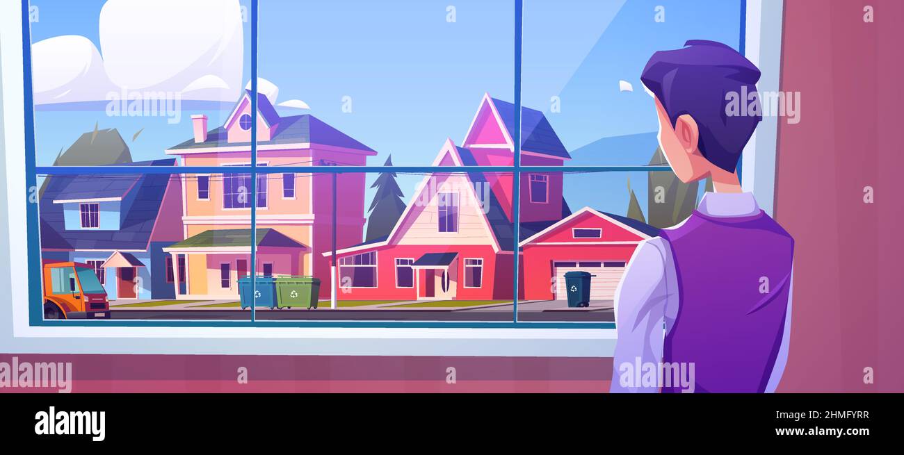 Person looking through window of truck Stock Vector Images - Alamy