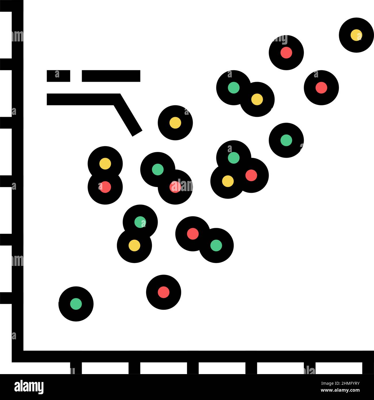 scatter plots color icon vector illustration Stock Vector Image & Art ...