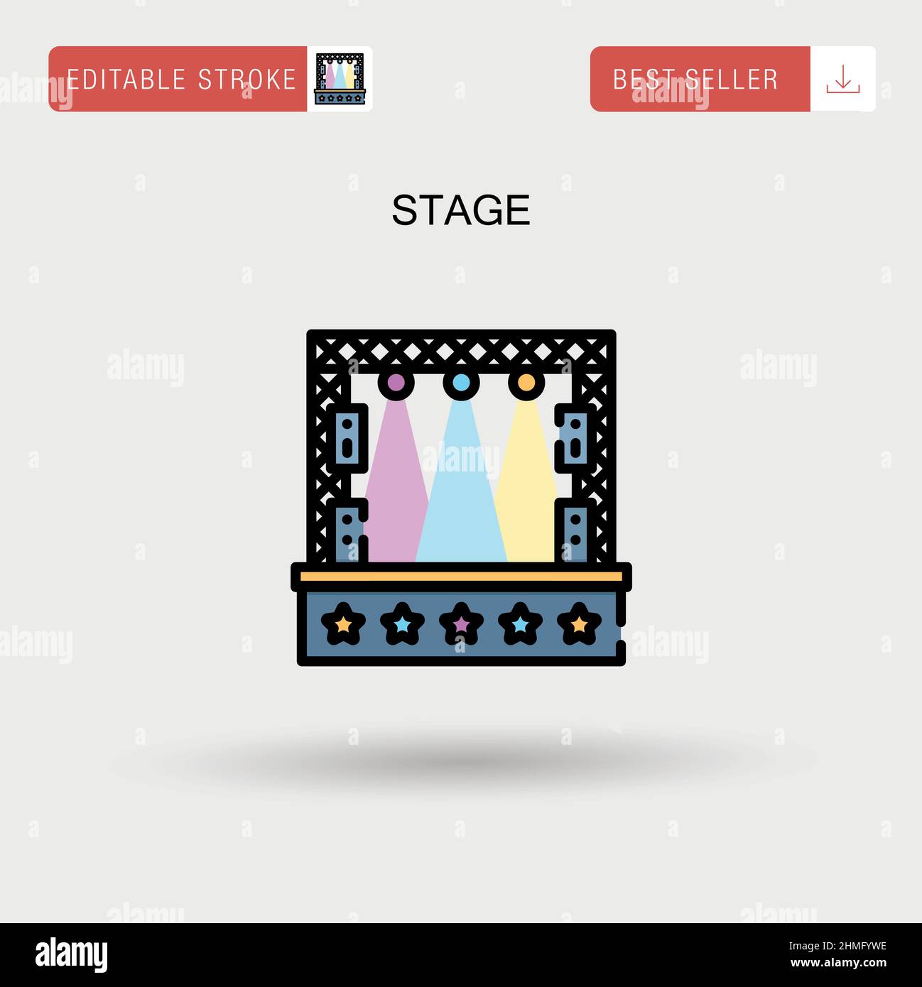 Empty podium auditorium Stock Vector Images - Alamy