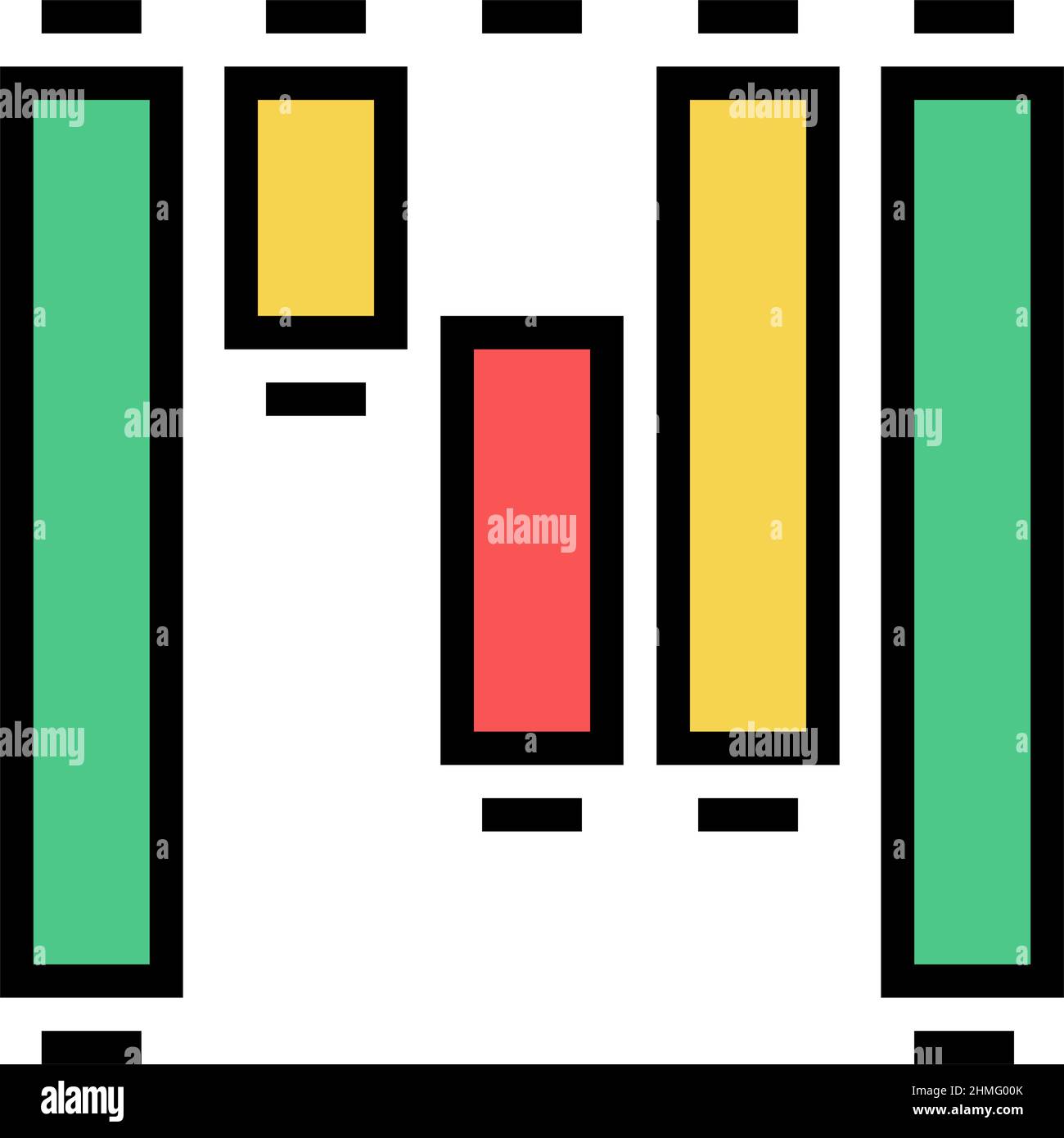 waterfall chart color icon vector illustration Stock Vector Image & Art ...
