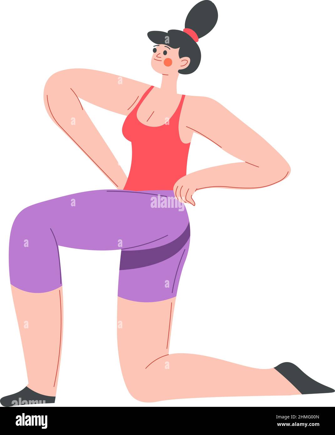 Girl staying fit Stock Vector Images - Alamy