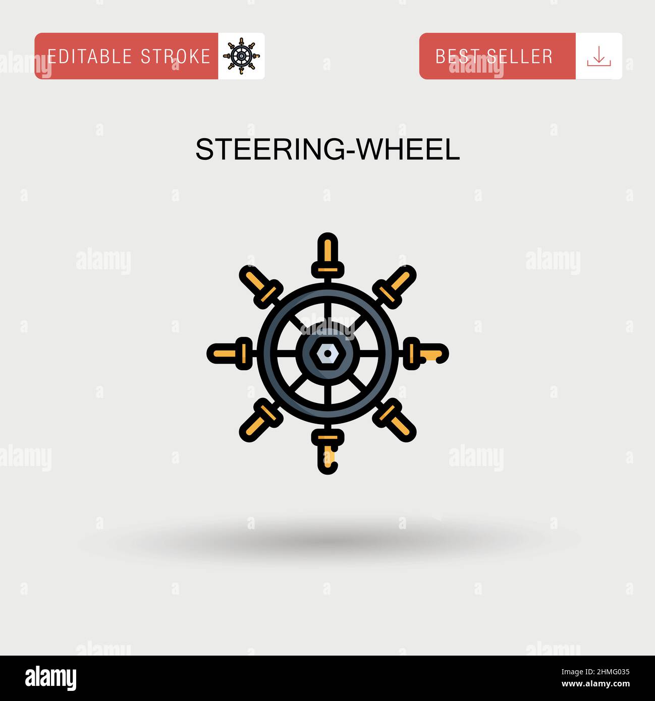 Steering-wheel Simple vector icon Stock Vector Image & Art - Alamy
