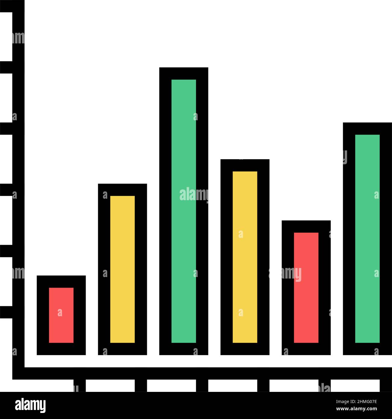 bar graph color icon vector illustration Stock Vector Image & Art - Alamy
