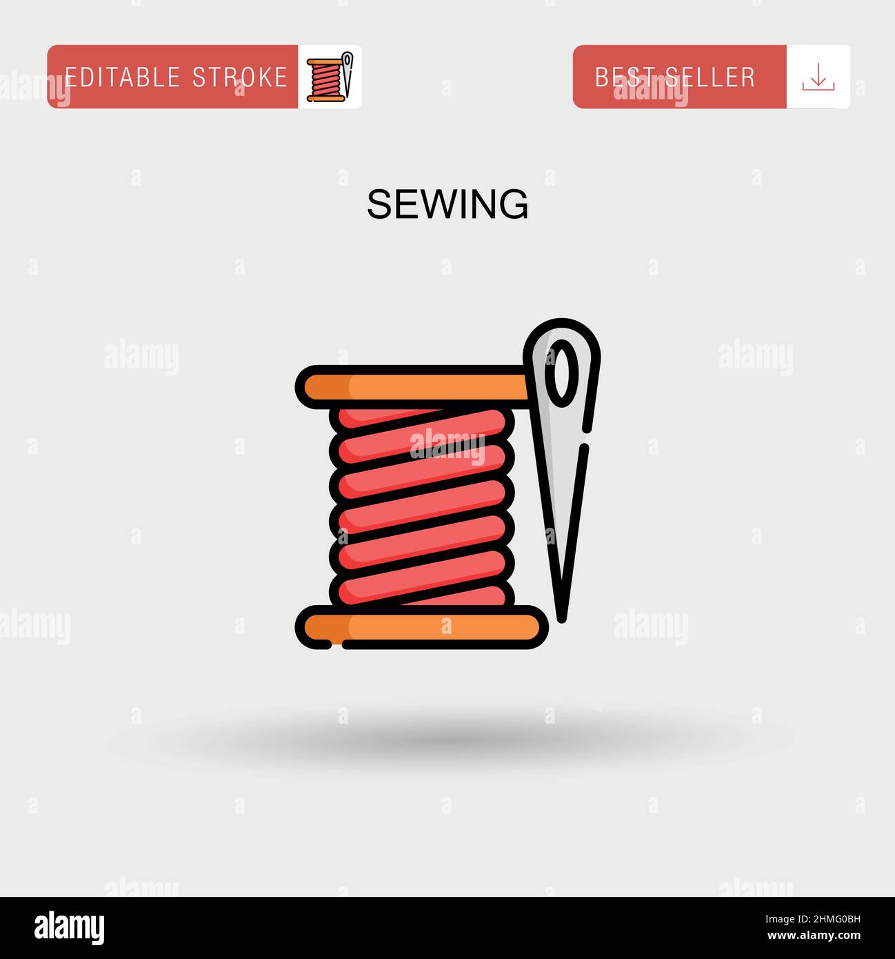 Sewing fabric isolated Stock Vector Images - Alamy
