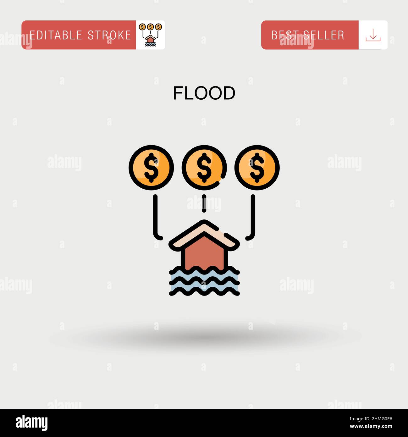 Flood house water damage Stock Vector Images - Alamy