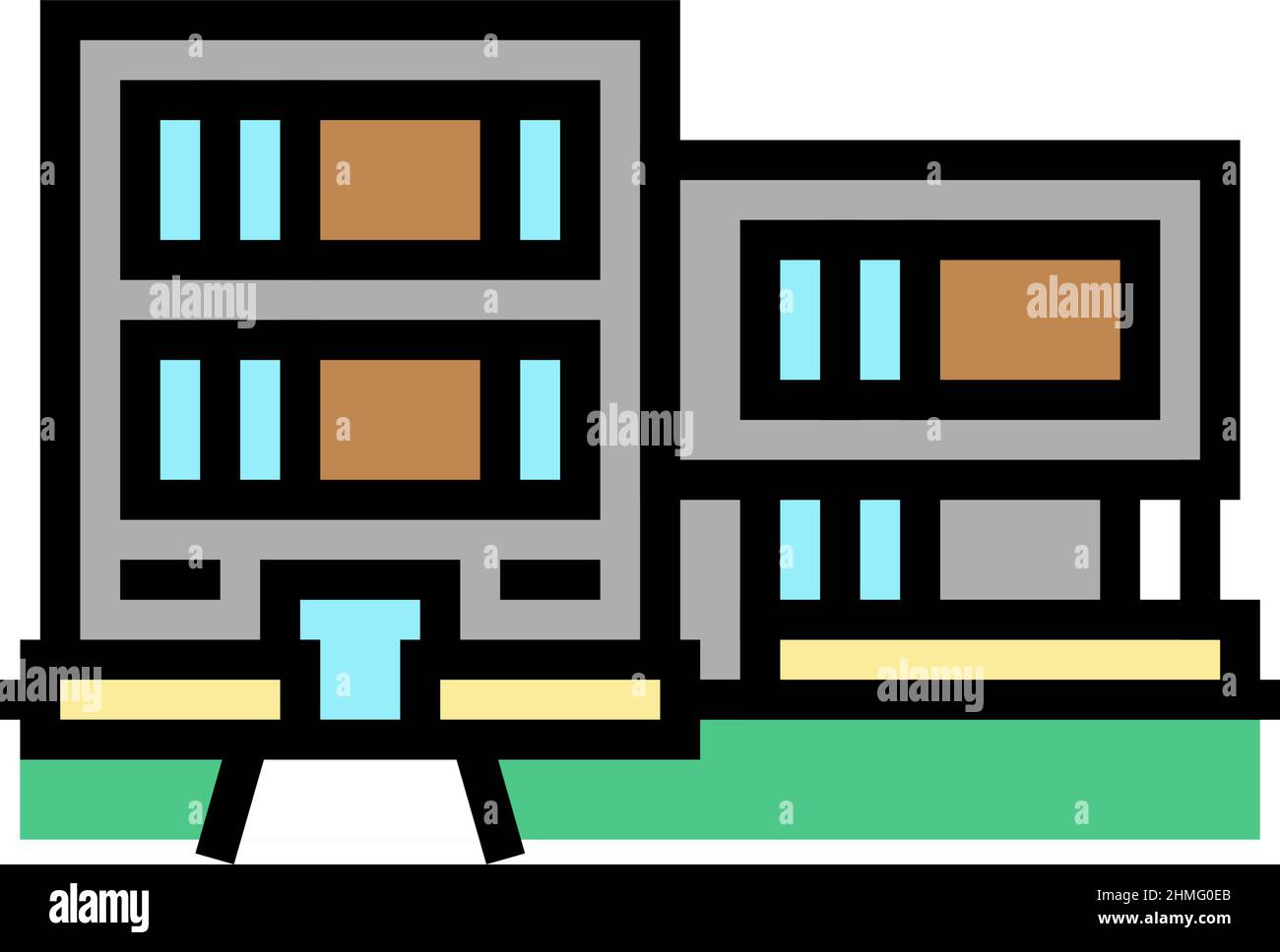 contemporary house color icon vector illustration Stock Vector Image ...