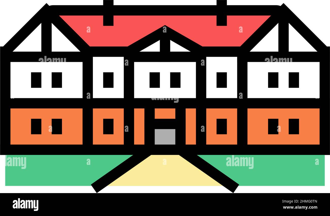 tudor house color icon vector illustration Stock Vector Image & Art - Alamy