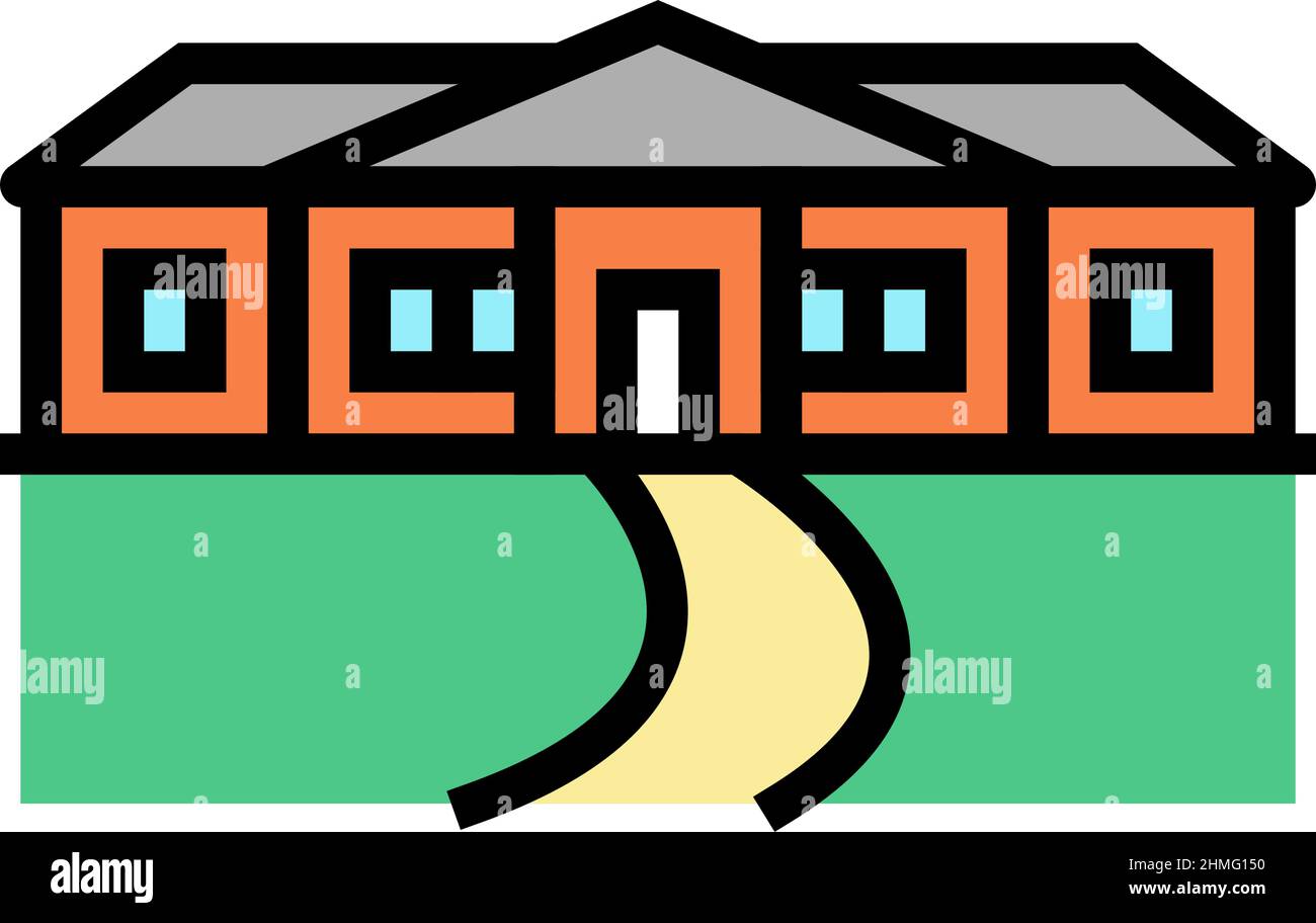 ranch house color icon vector illustration Stock Vector Image & Art - Alamy