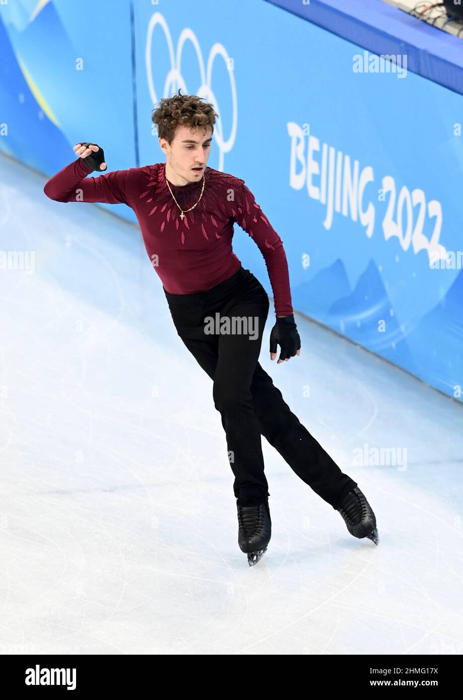 Beijing, China. 10th Feb, 2022. Matteo Rizzo of Italy performs during ...