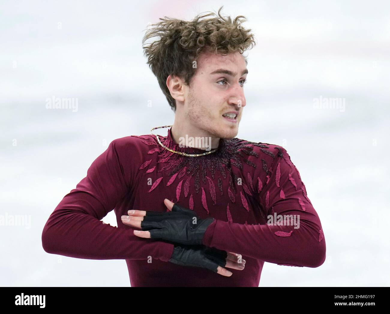 Beijing, China. 10th Feb, 2022. Matteo Rizzo of Italy performs during ...