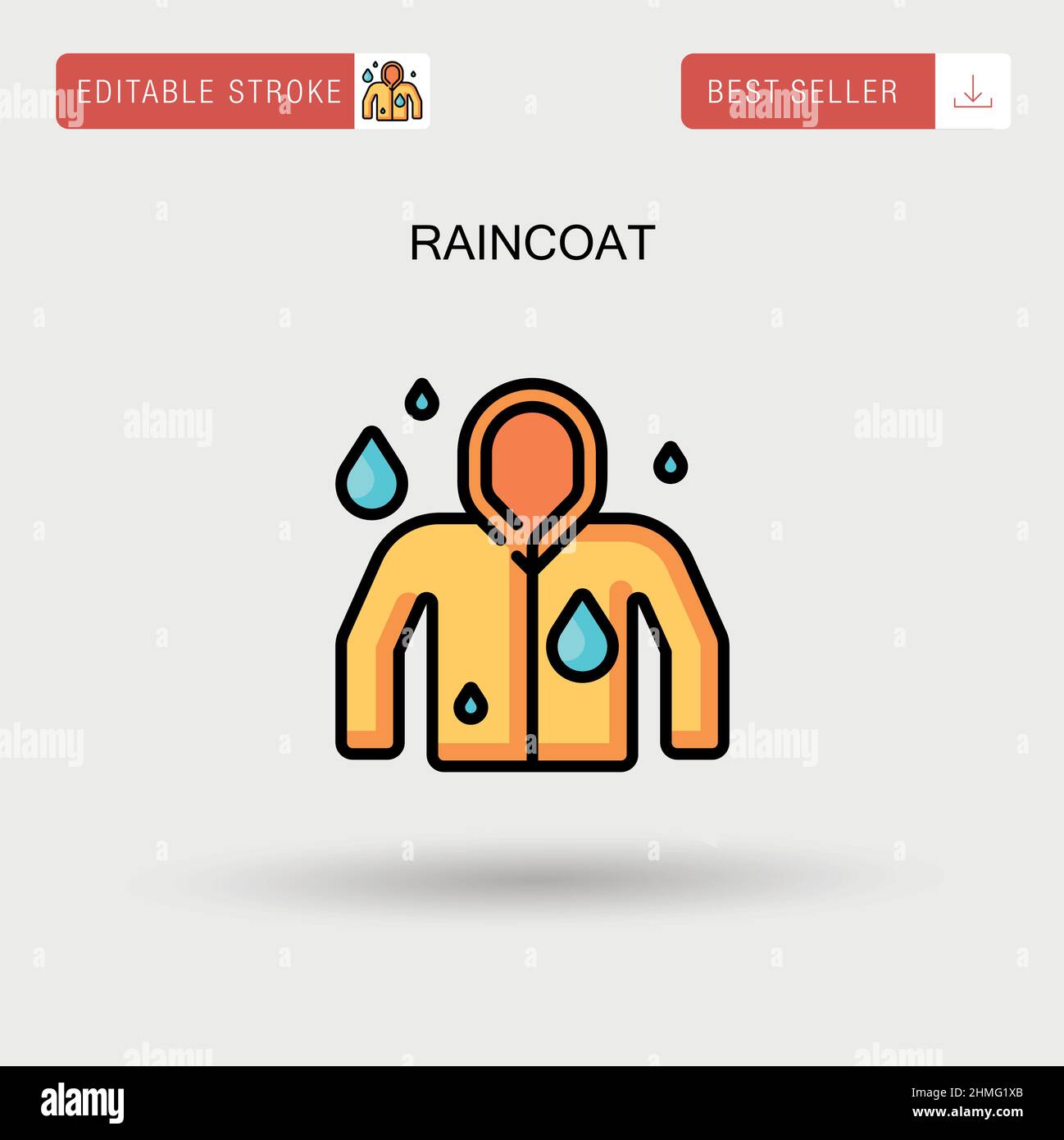 Yellow raincoat Stock Vector Images - Alamy