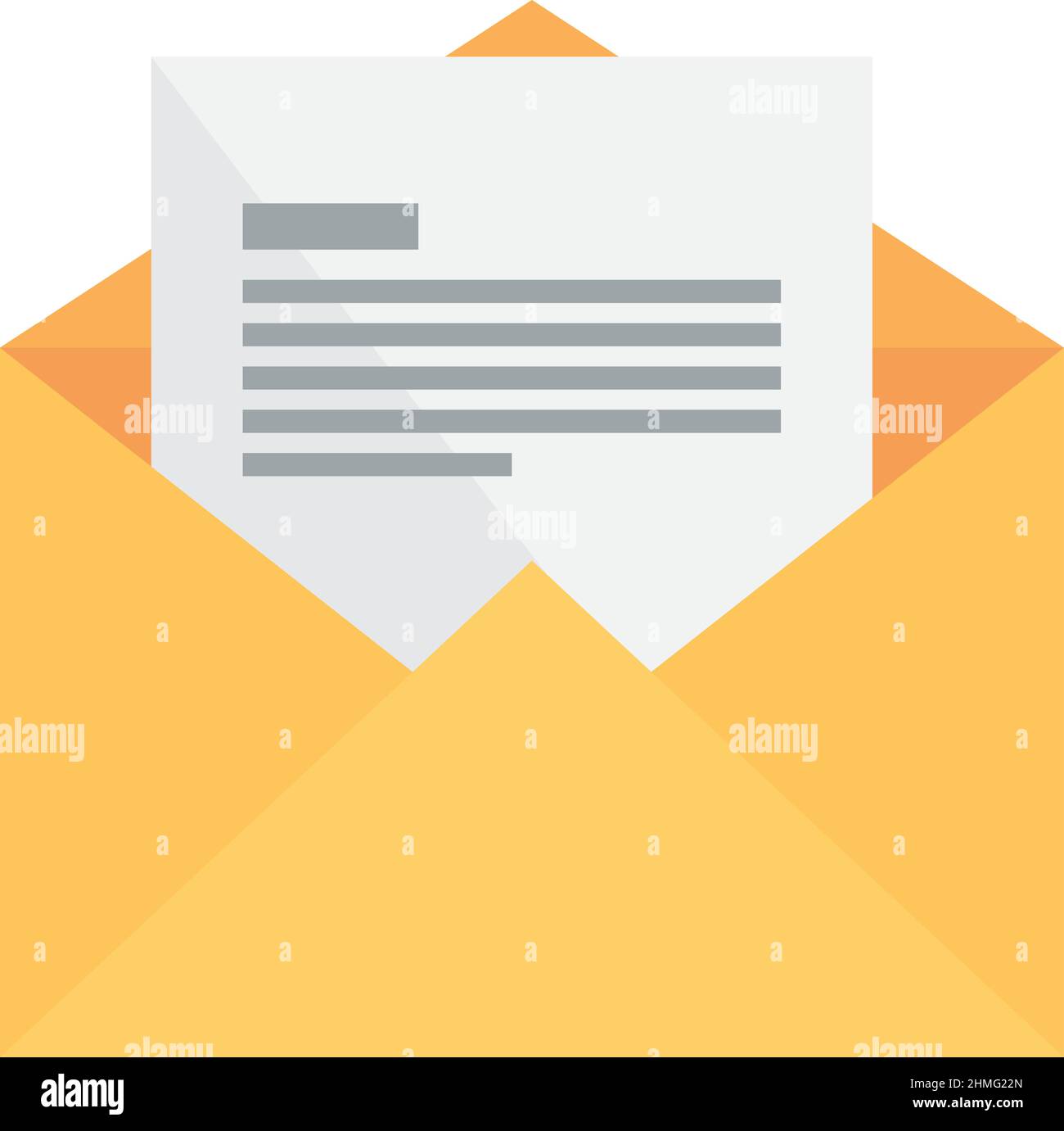 open envelope with paper isolated Stock Vector Image & Art - Alamy
