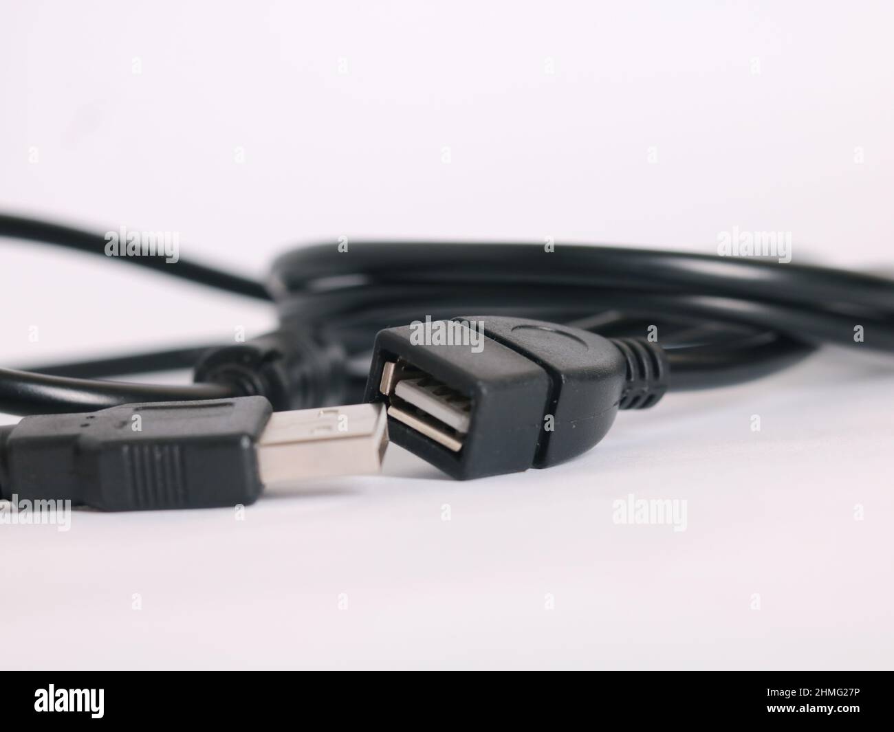 Connector extension USB hub cable for electronic device in white ...