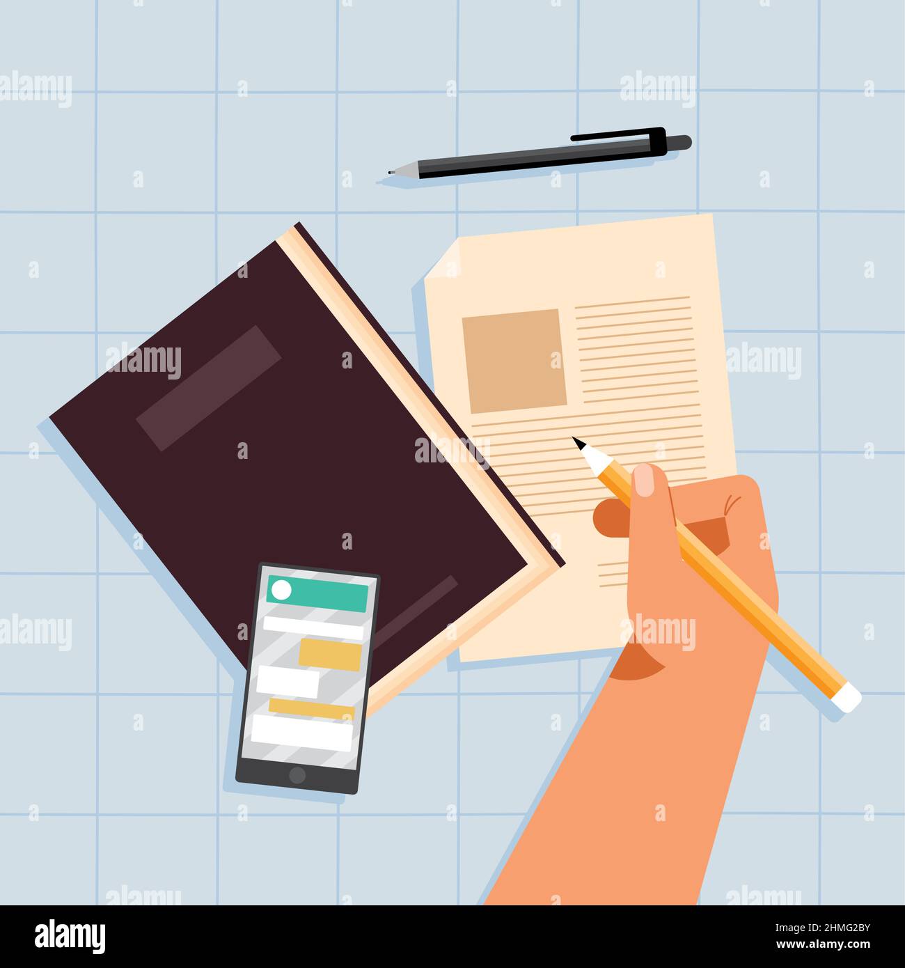 hand writing taking note icons Stock Vector Image & Art - Alamy