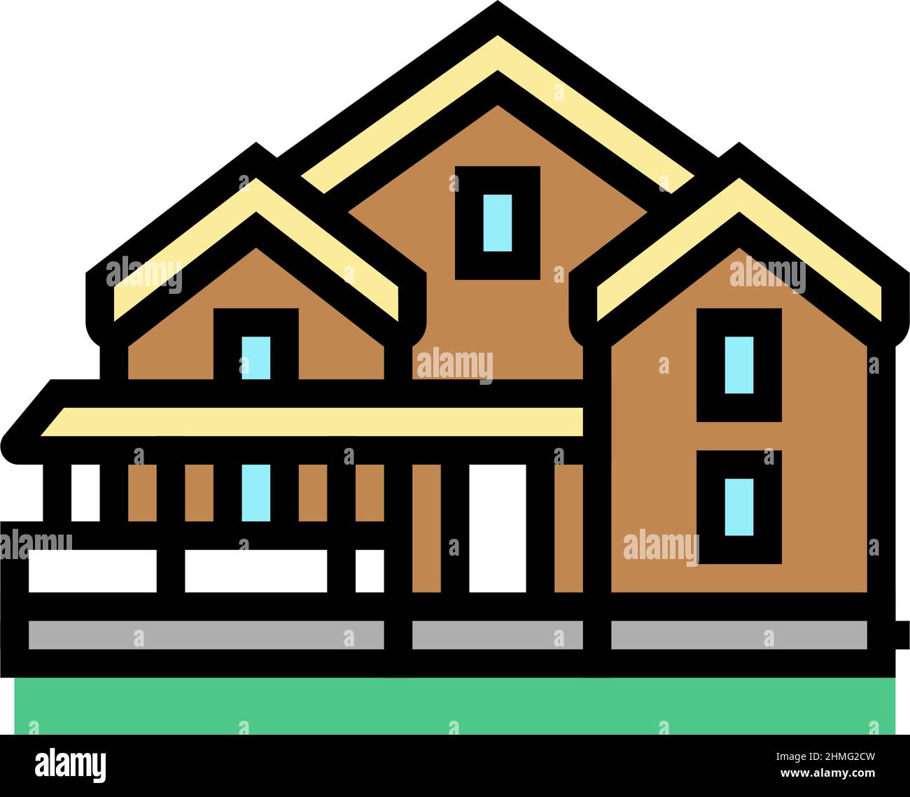 cottage house color icon vector illustration Stock Vector Image & Art ...