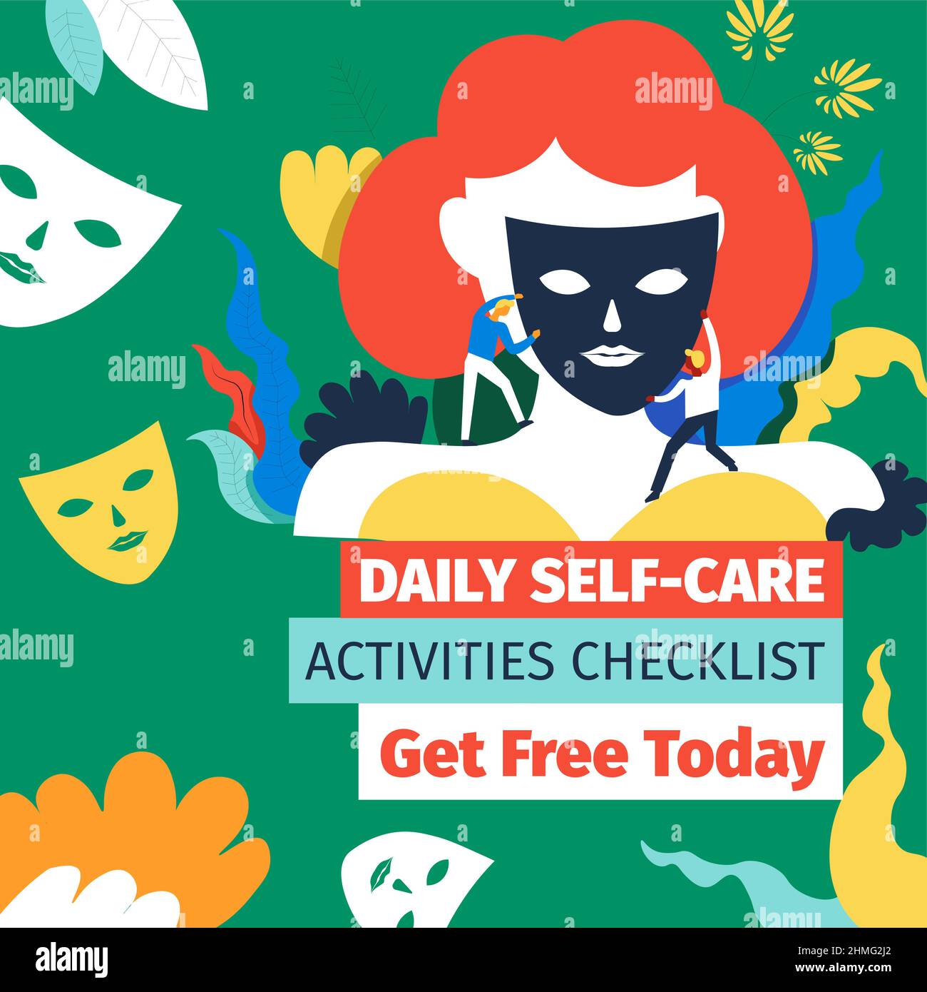 Daily Self Care Activities Check List For Women Stock Vector Image daily-self-care-activities-check-list-for-women-stock-vector-image