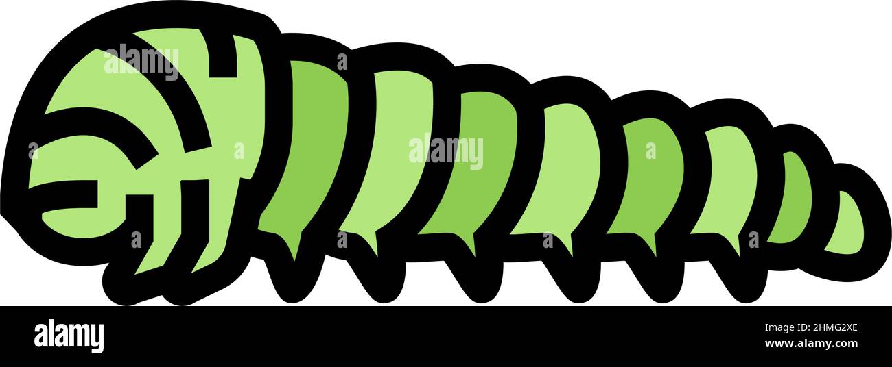 caterpillar insect color icon vector illustration Stock Vector Image ...