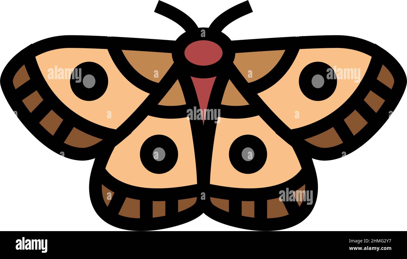 moth insect color icon vector illustration Stock Vector Image & Art - Alamy