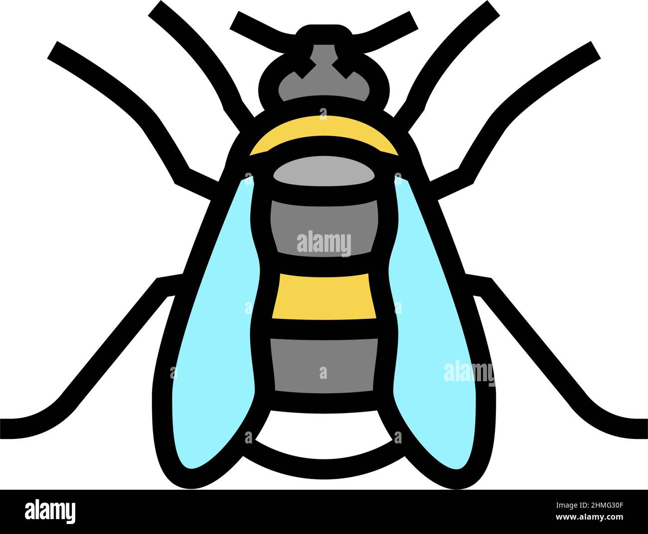bumblebee insect color icon vector illustration Stock Vector Image ...