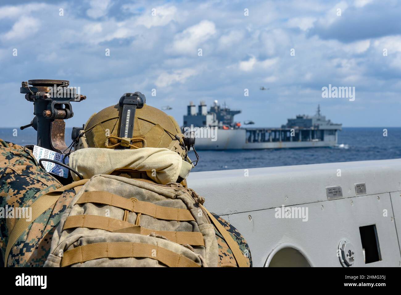 PHILIPPINE SEA (Feb. 2, 2022) Sgt. Conner Claiborne, from Milwaukee ...