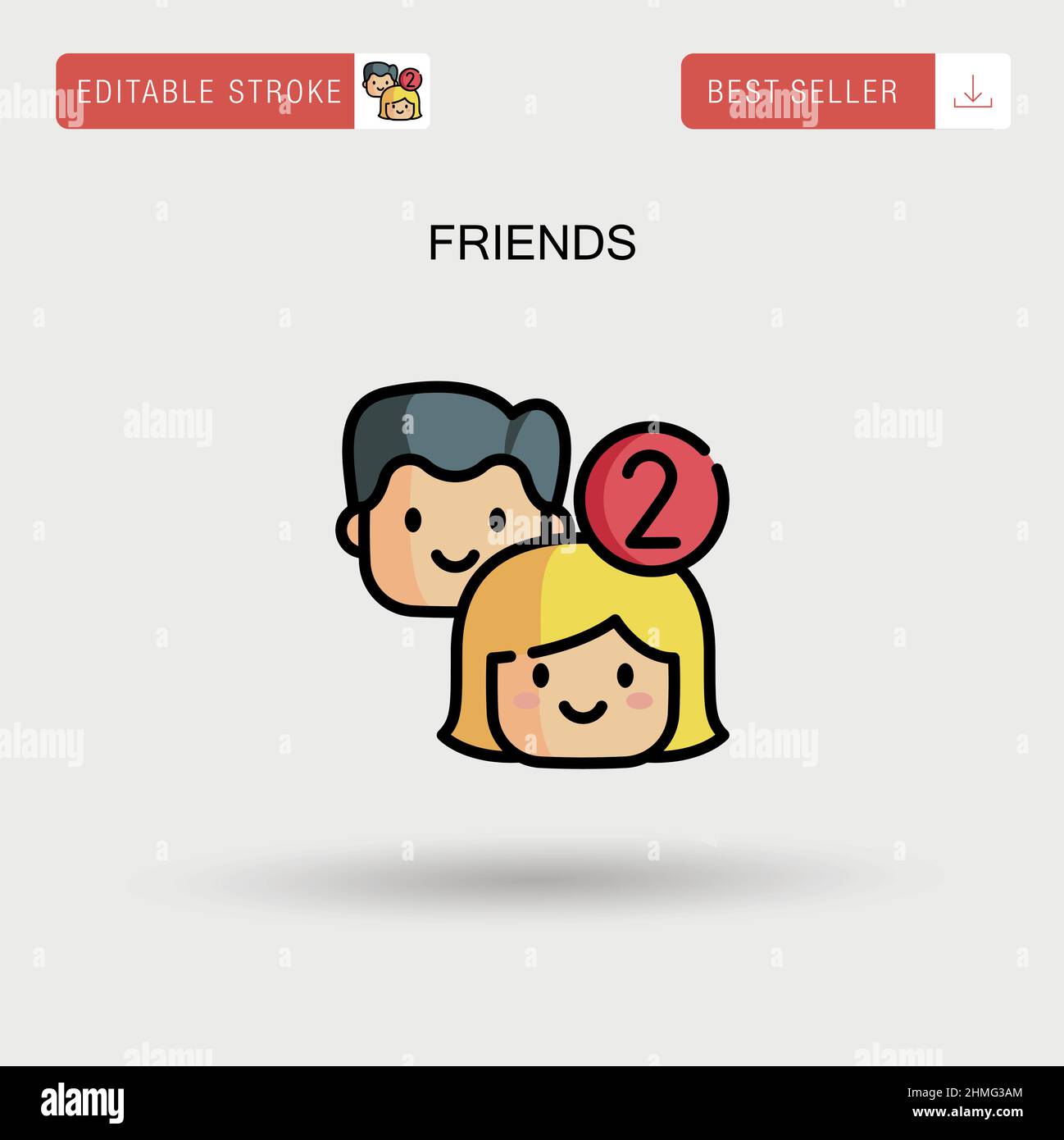 Friends icon hi-res stock photography and images - Alamy