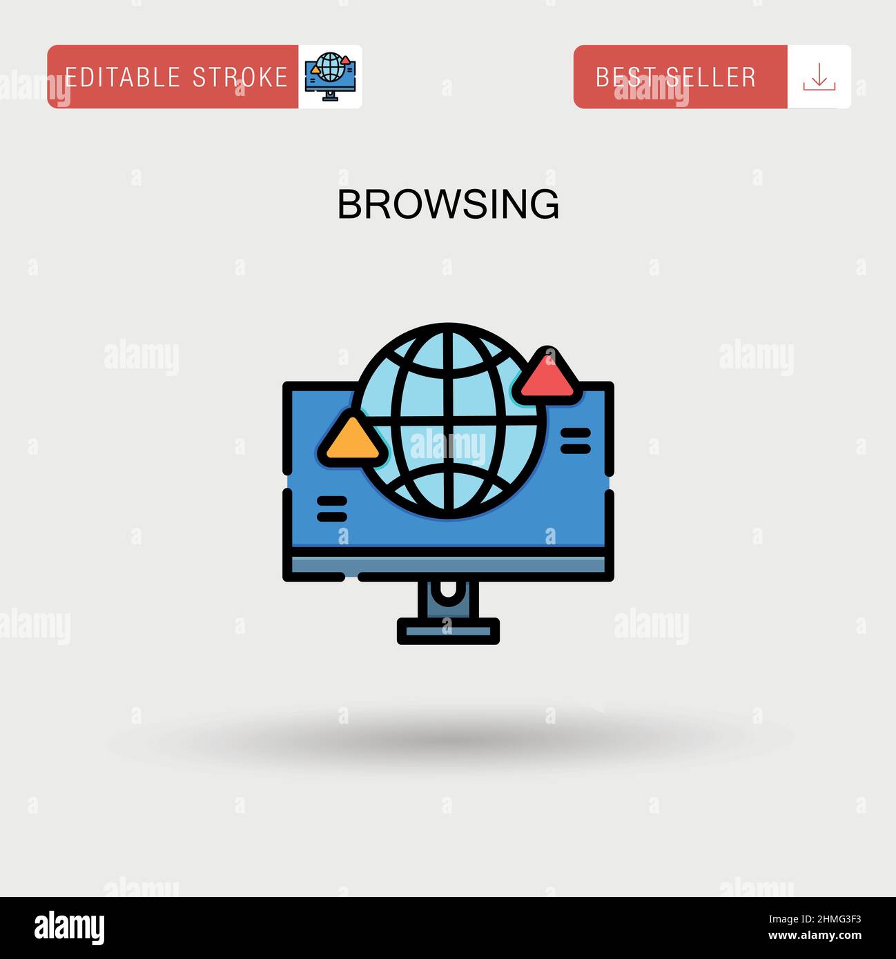 Woman home browsing internet Stock Vector Images - Alamy