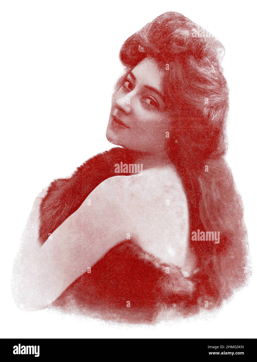 Portrait of Helene Anna Held - a Polish stage performer and singer on ...