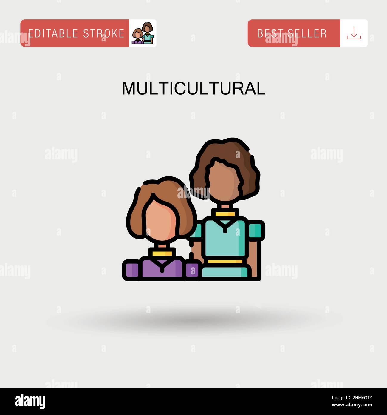 Multicultural Simple vector icon Stock Vector Image & Art - Alamy