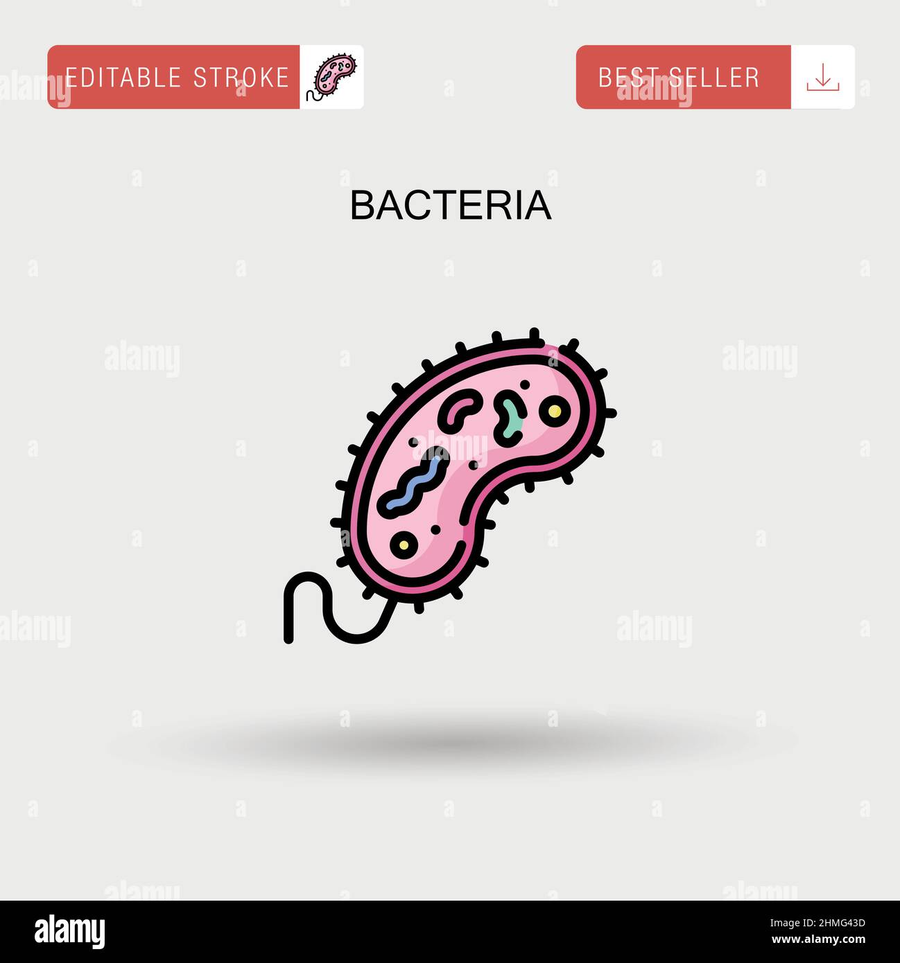 Bacteria Simple vector icon Stock Vector Image & Art - Alamy